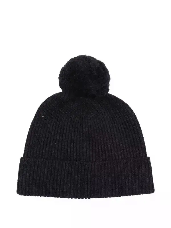K-WAY Ribbed Beanie With Pom-pom Detail