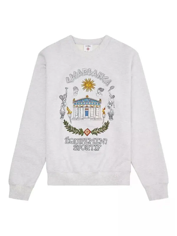 Casablanca Le Temple Du Sport Embroidered Sweatshirt