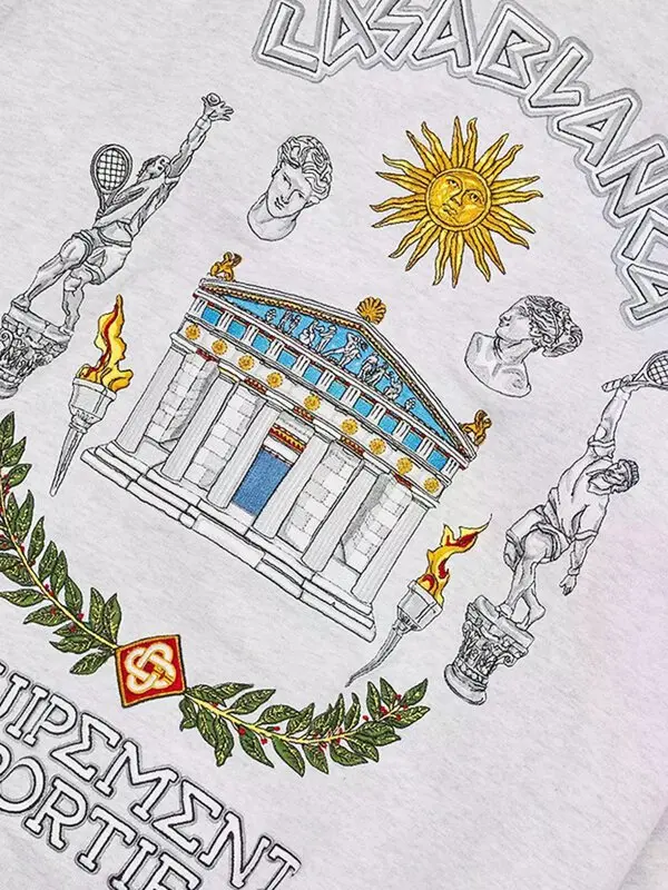 Casablanca Le Temple Du Sport Embroidered Sweatshirt