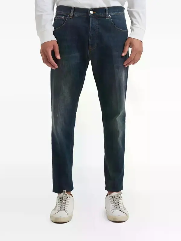 DONDUP Five-pocket Straight Leg Jeans - Black