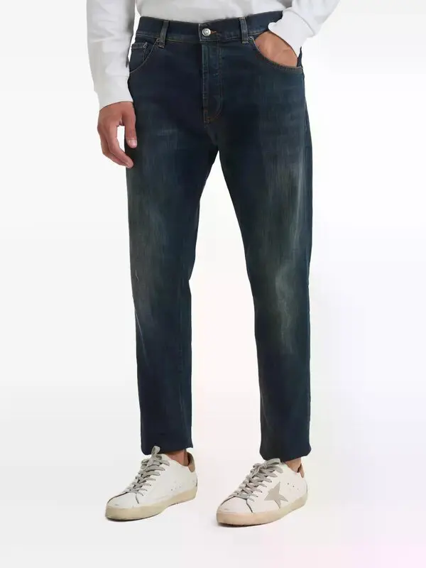 DONDUP Five-pocket Straight Leg Jeans - Black