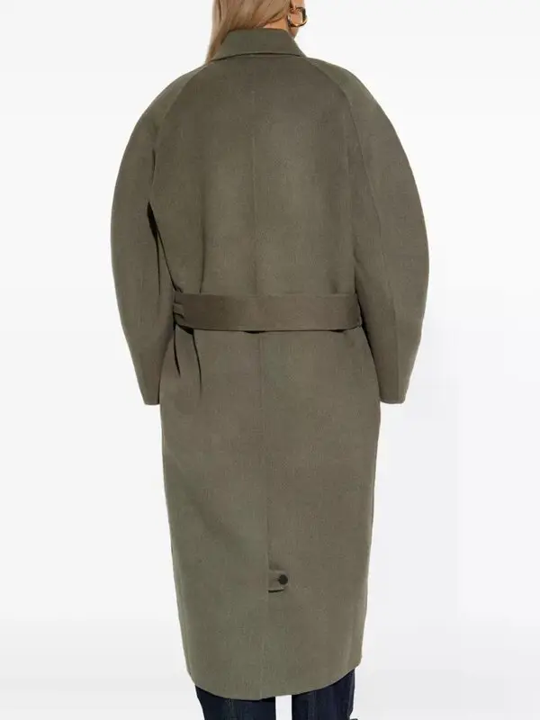 Jacquemus Belted Virgin Wool Double-breasted Coat - Green