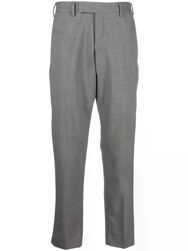 PT TORINO Cropped Tailored Trousers With Keyring Attachment - Grey