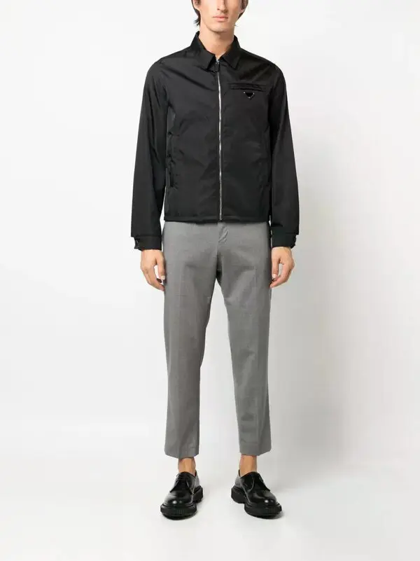 PT TORINO Cropped Tailored Trousers With Keyring Attachment - Grey