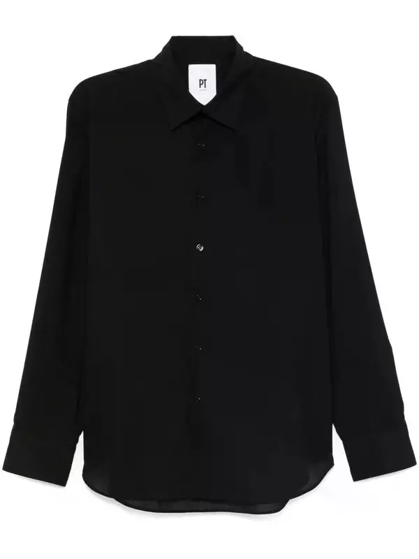 PT TORINO Virgin Wool Shirt - Black