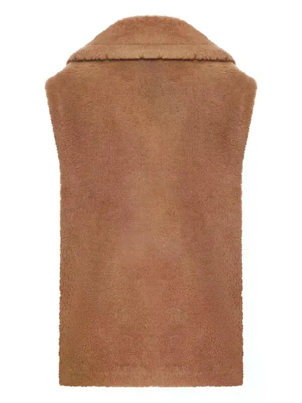 Max Mara Double-breasted Fur Gilet - Neutrals