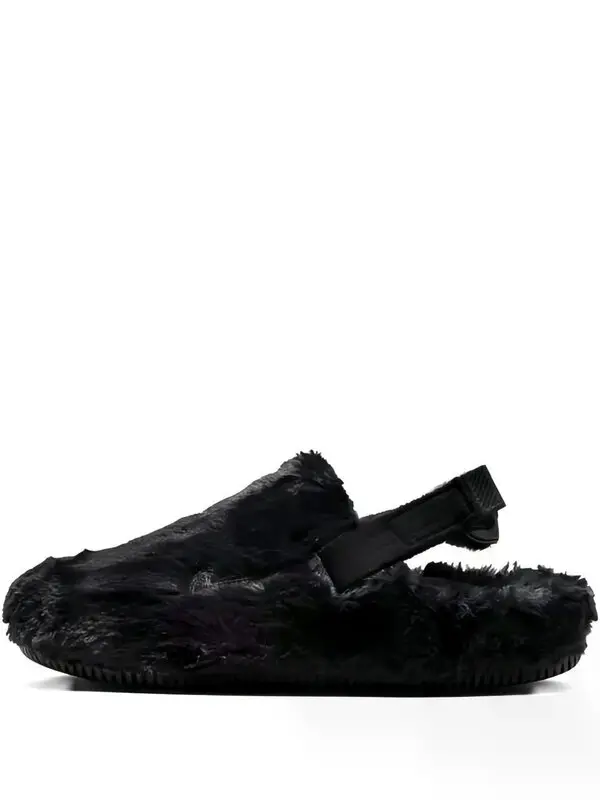 Nike Calm Mules Fur Slingback - Black