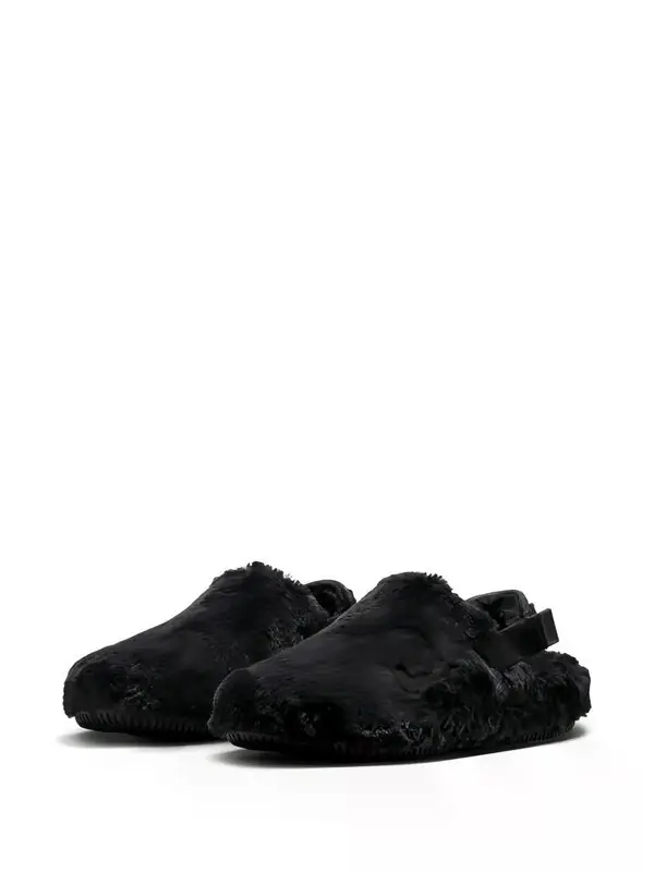 Nike Calm Mules Fur Slingback - Black