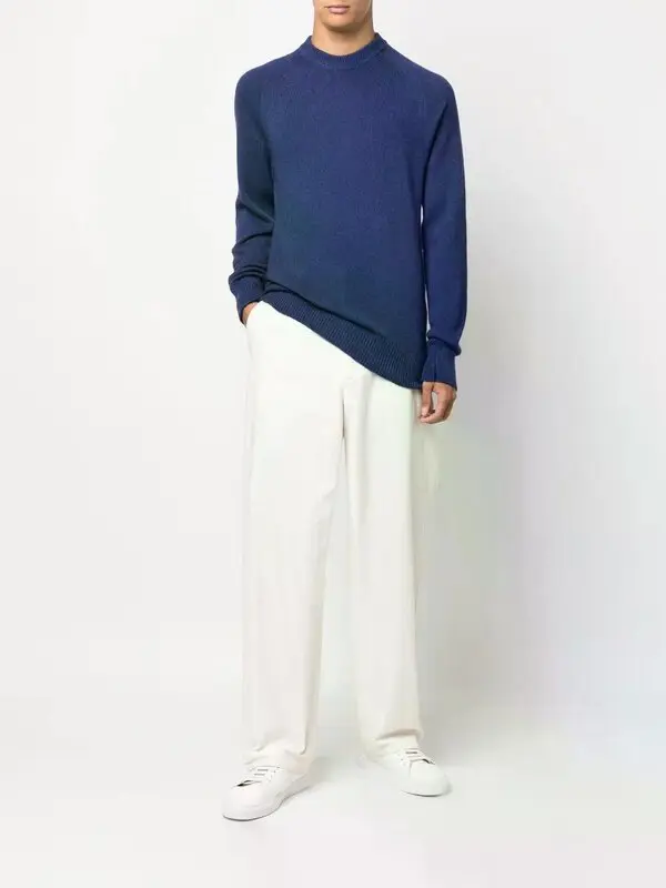 Malo Crew Neck Cashmere Jumper - Blue