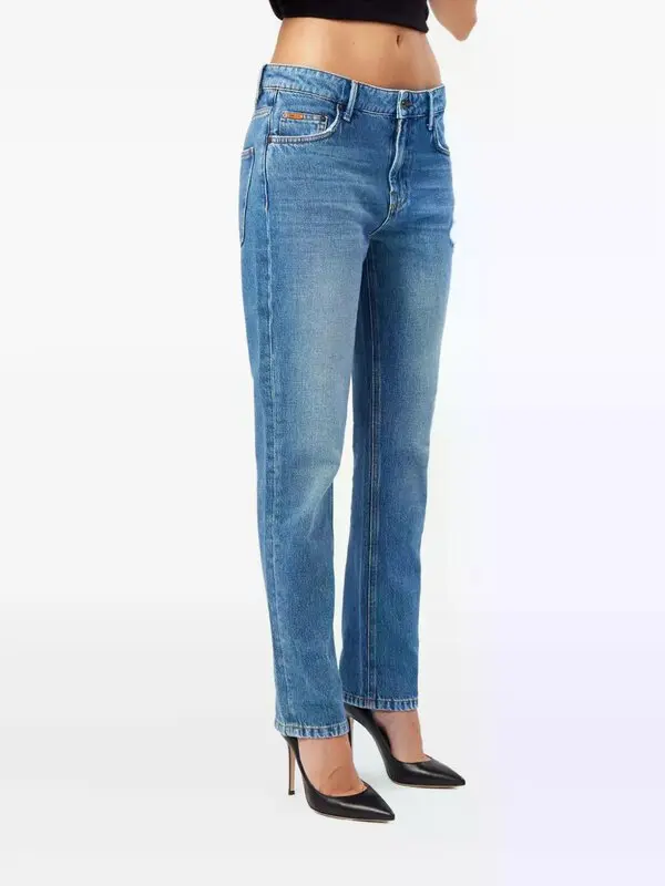 NO44 Powder Distressed Boyfriend Jeans