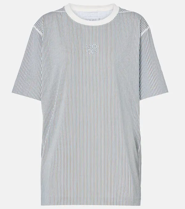 Loewe Embroidered Striped T-shirt - Multicoloured