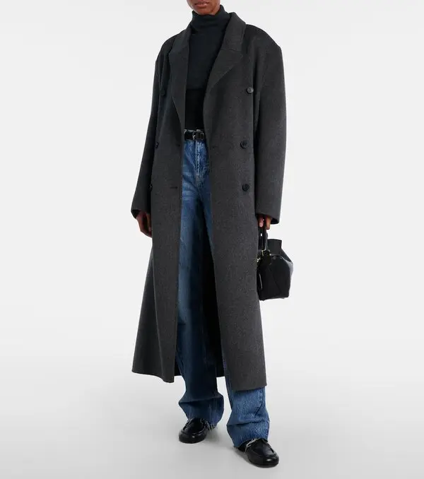 THE FRANKIE SHOP Utica Thin Wool And Silk Turtleneck Sweater - Grey