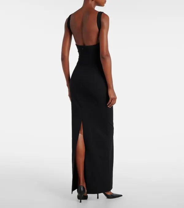 Solace London Joni Crepe Gown - Black