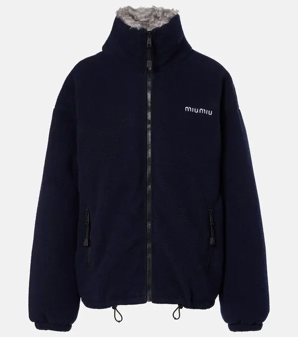 Miu Miu Down-filled Fleece Jacket - Blue
