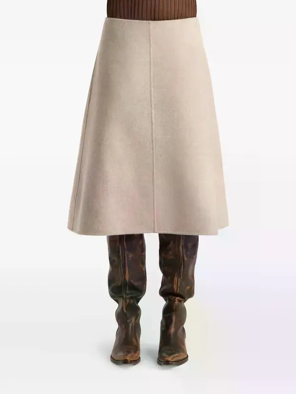 Khaite A-line Skirt - Neutrals