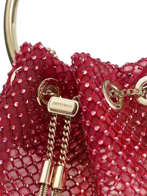 JIMMY CHOO Bon Bon Crystal-mesh Handbag