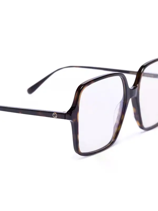 Gucci Interlocking G Square Frame Glasses