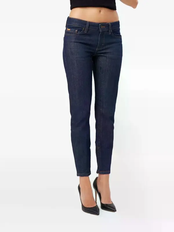 NO44 Dark Button-fastening Jeans