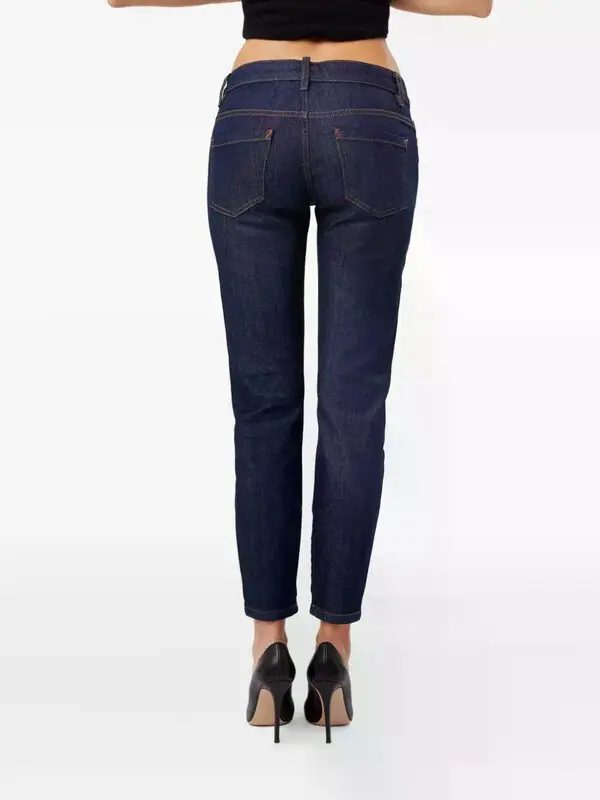 NO44 Dark Button-fastening Jeans