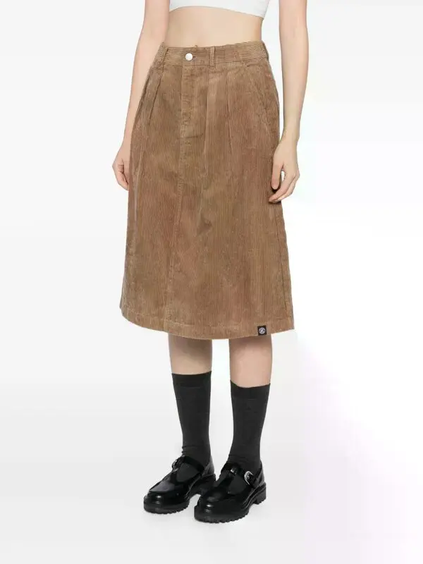 AGNES B. Corduroy Midi Skirt