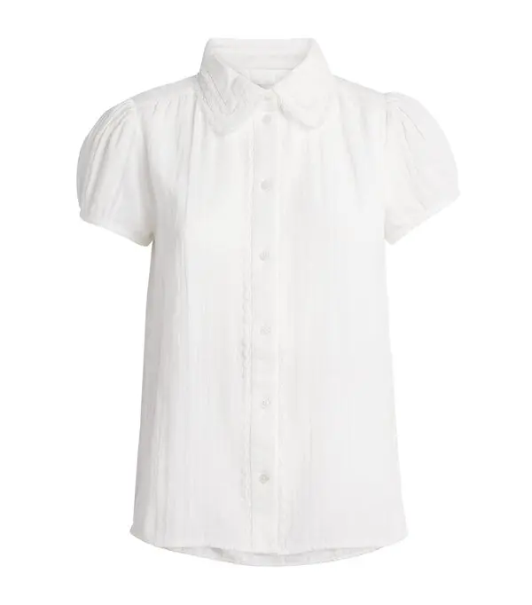 ME+EM Cotton Scalloped Shirt
