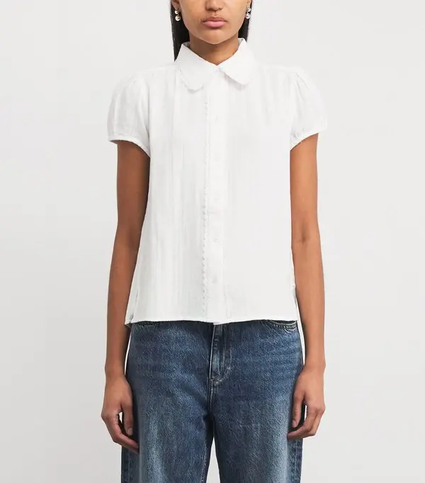 ME+EM Cotton Scalloped Shirt