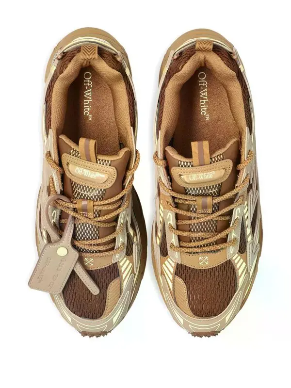 Off-White Be Right Back" Mesh Sneakers - Brown