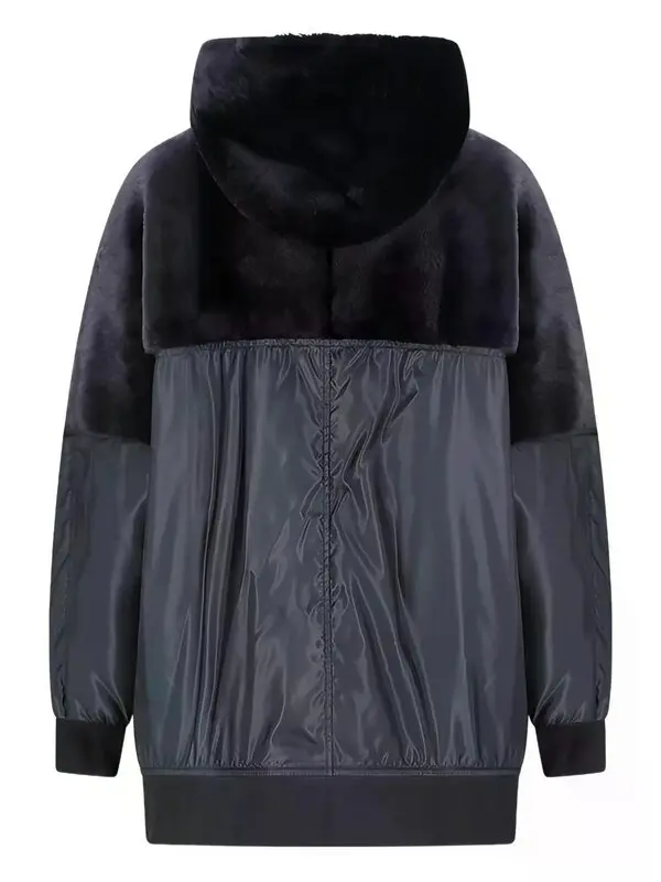BLANCHA Hooded Panelled Coat - Blue