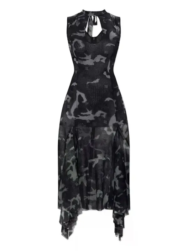 MISBHV Keyhole Neck Asymmetric Dress