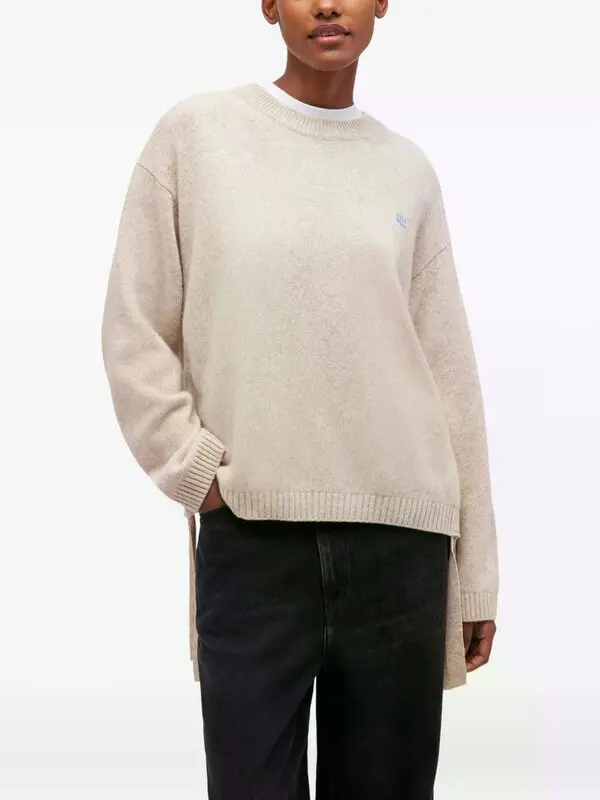 GANNI Drawstring Detail Sweater - Neutrals