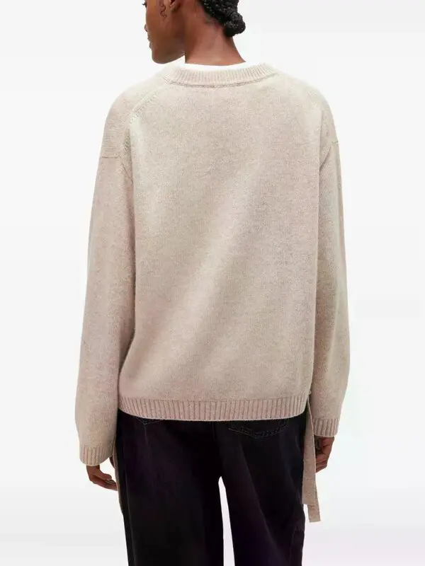GANNI Drawstring Detail Sweater - Neutrals