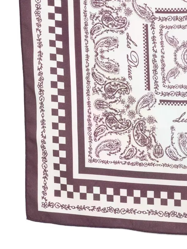 LES DEUX Paisley Border-detail Scarf - Neutrals