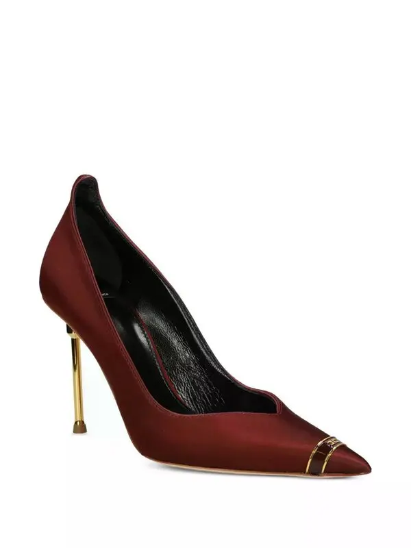 Elisabetta Franchi Metallic-trimmed Stiletto Pumps - Red