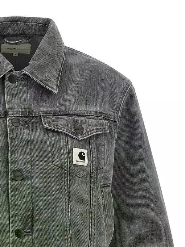 Carhartt Work In Progress Camouflage Print Denim Jacket