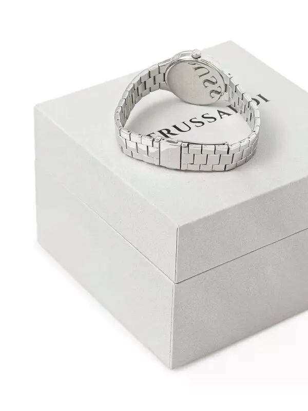 TRUSSARDI Stainless Steel Embellished Bezel Watch