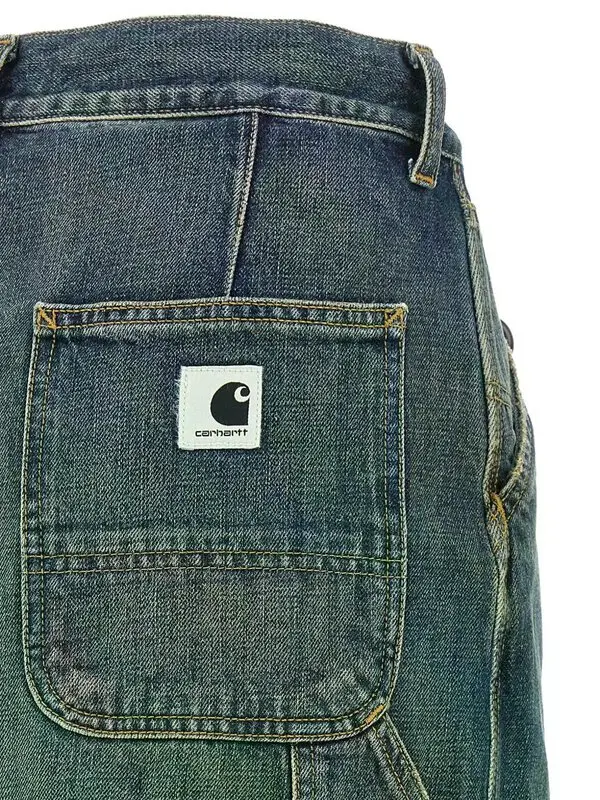 Carhartt Work In Progress Contrast Stitching Denim Skirt