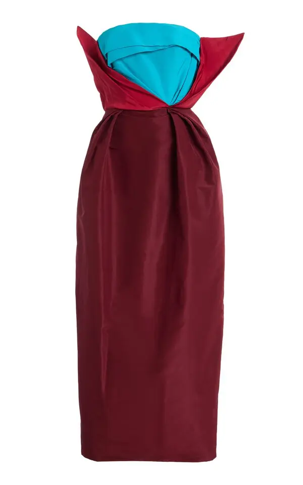 Christopher John Rogers Colorblocked Silk Gown - Multi