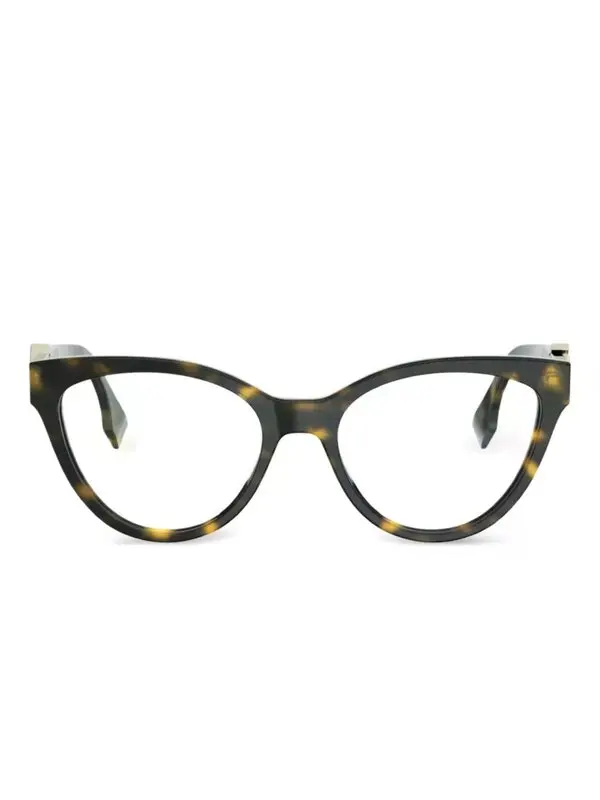 Fendi Cat Eye Frame Eyeglasses - Brown