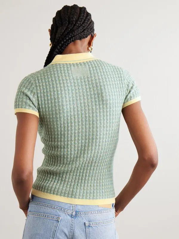Guest In Residence Ribbed Cashmere Polo Shirt