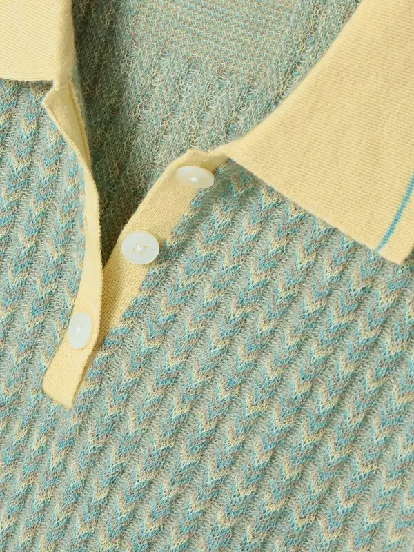 Guest In Residence Ribbed Cashmere Polo Shirt