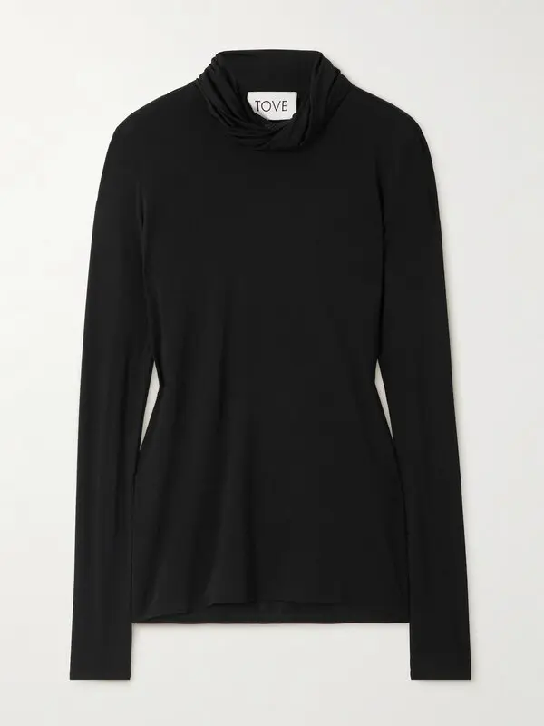 Tove Lisette Jersey Top - Black