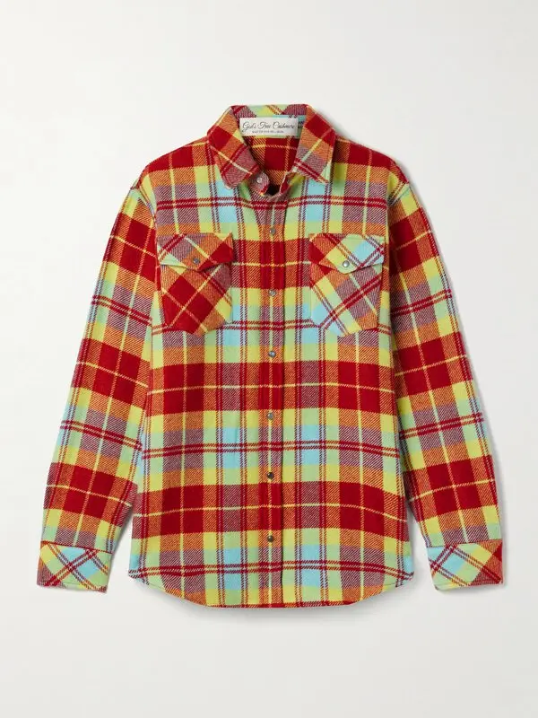 GOD’S TRUE CASHMERE Checked Cashmere Shirt