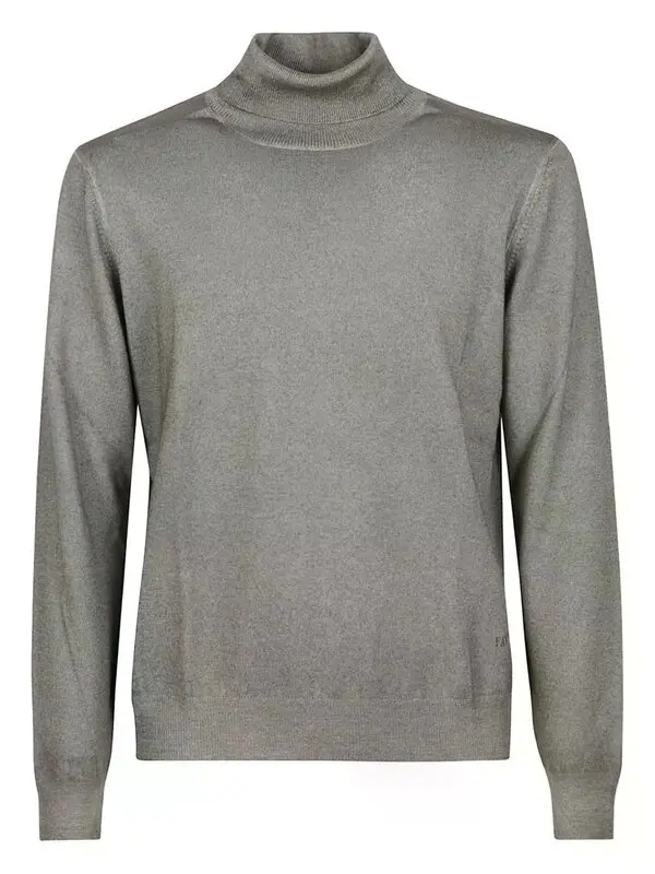 FAY Wool Turtleneck Sweater - Green