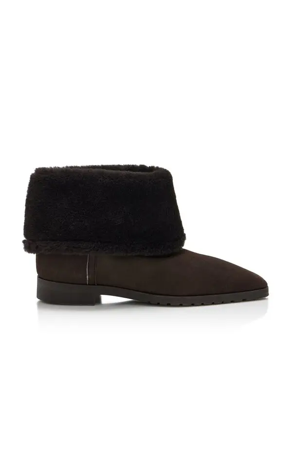 TOTEME Fold-down Shearling Boots - Brown
