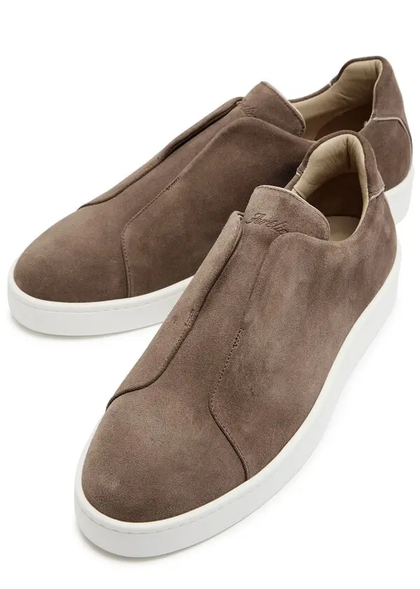 AURELIEN Softey Suede Sneakers - Brown