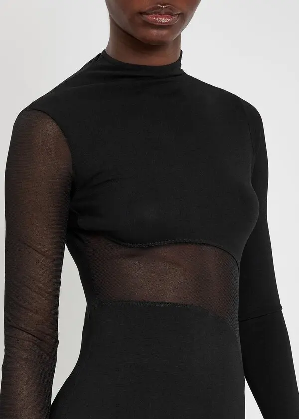 Alaïa Panelled Mesh Maxi Dress