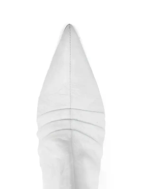 Patrizia Pepe 75mm Crinkle Pointed Toe Boots