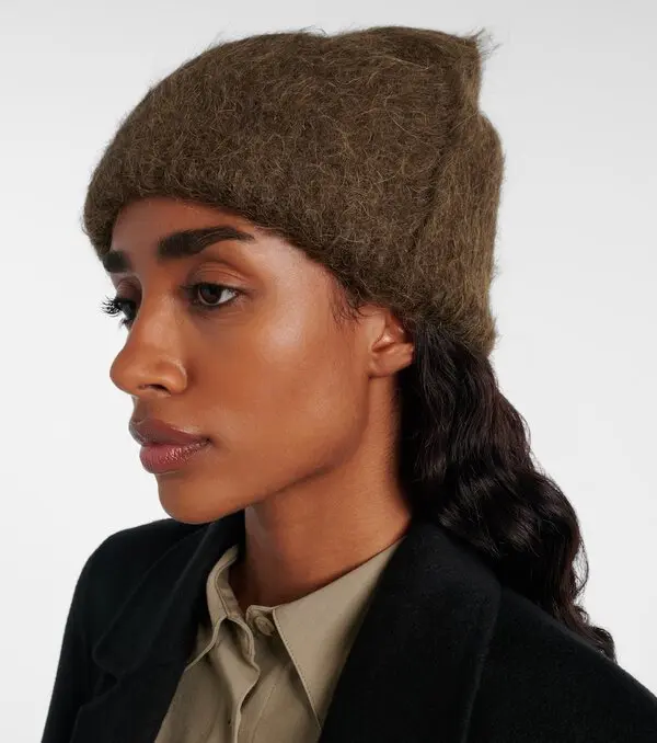 TOTEME Alpaca-blend Beanie - Green