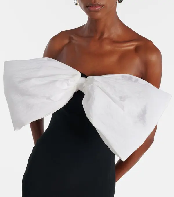 David Koma White Bow-detail Gown