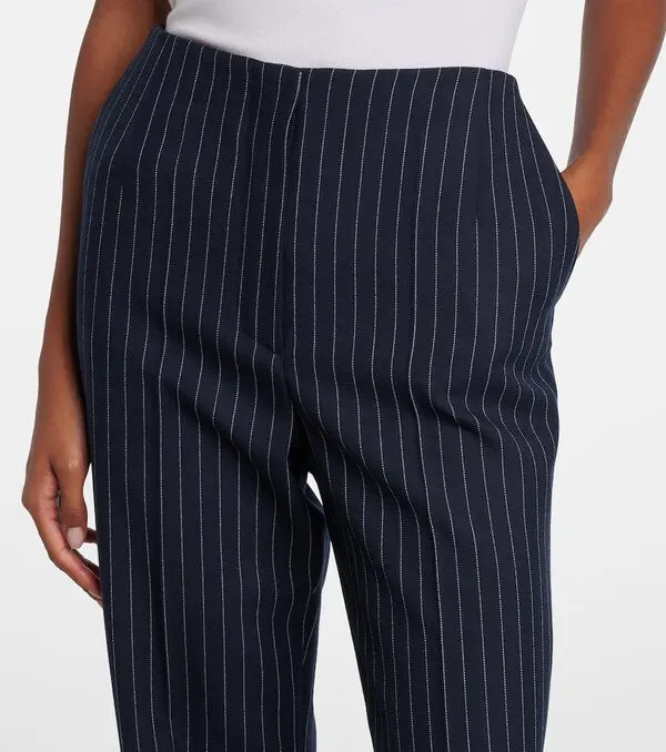 MUGLER Re/edit High-rise Wool Straight-leg Trousers